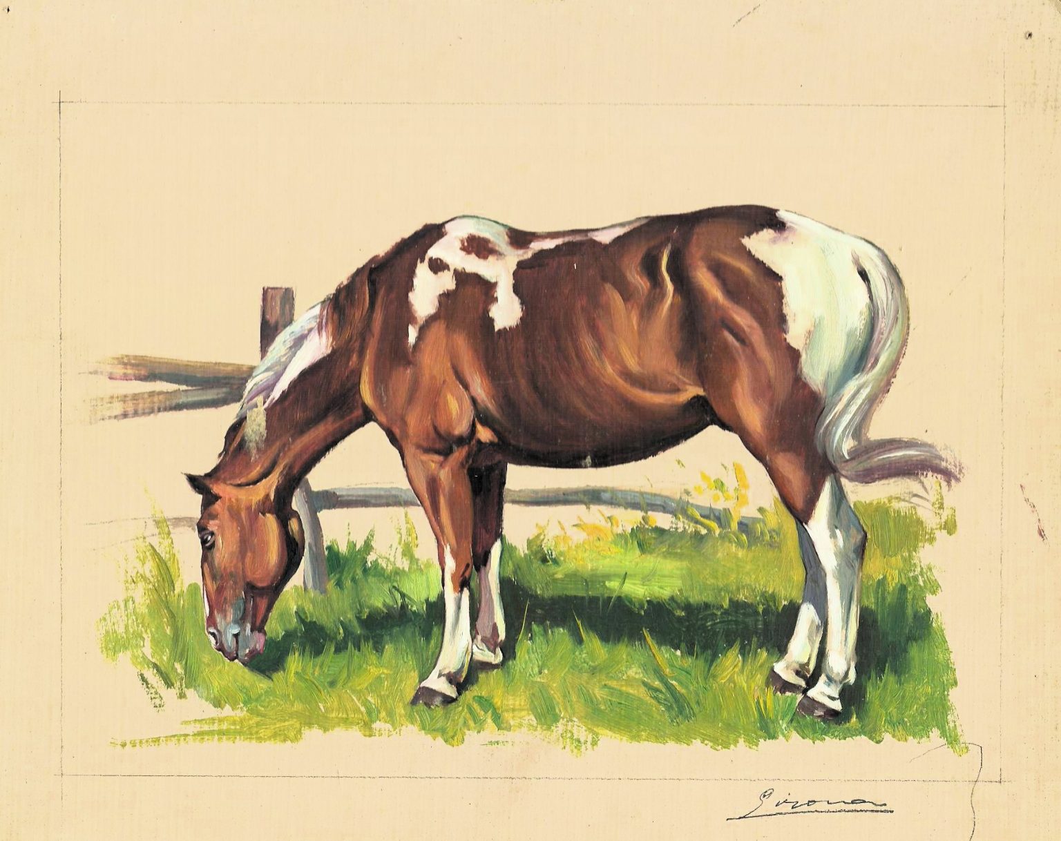 Caballo - Dibujo original - Origin Of Comics